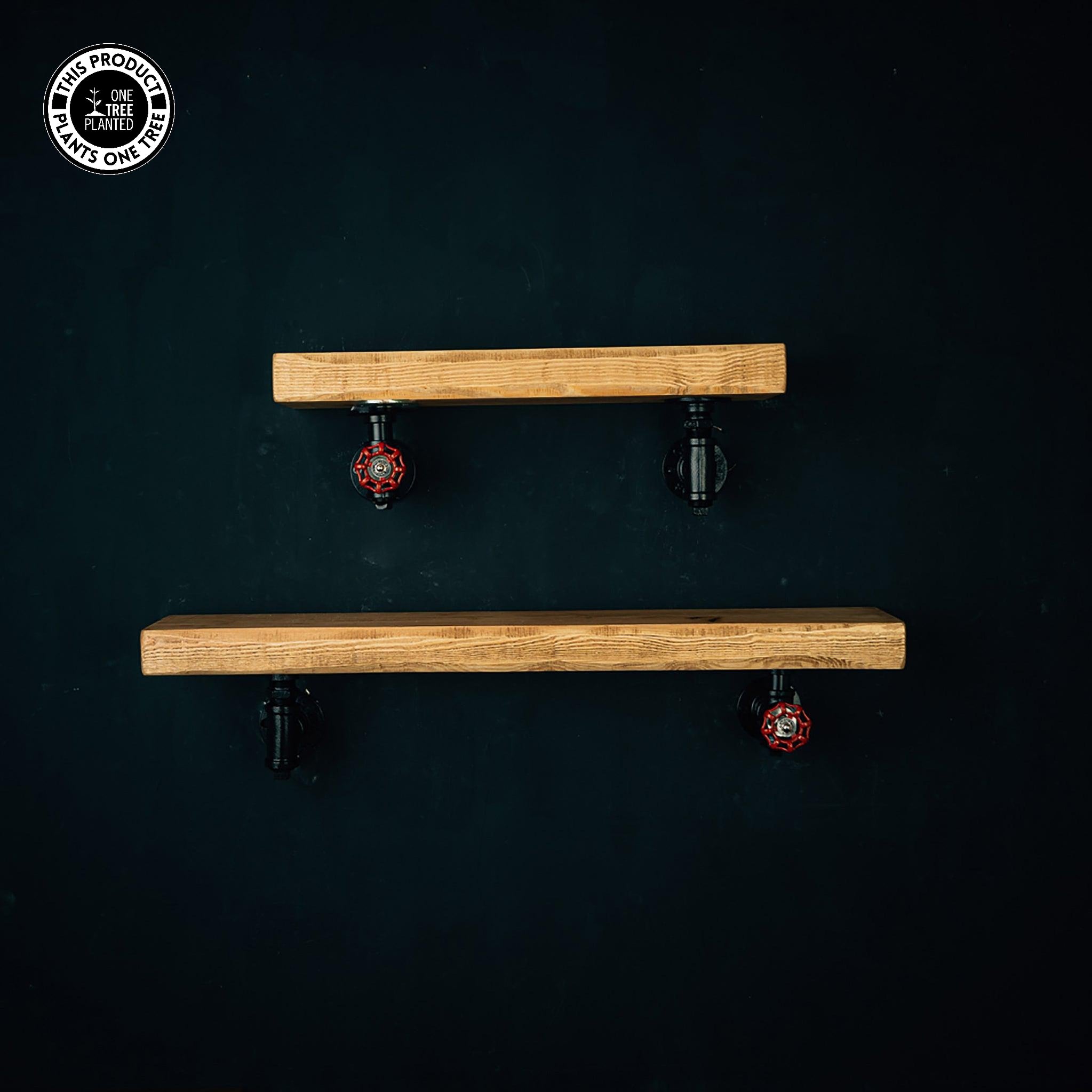 Rustic Industrial Pipework Shelves | Rustic Fox Ltd